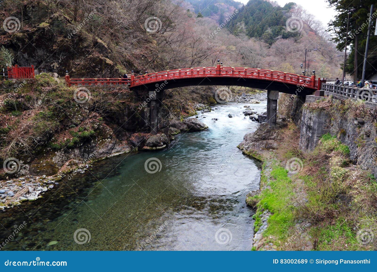 Red Bridge at Nara stock image. Image of park, outdoor - 83002689
