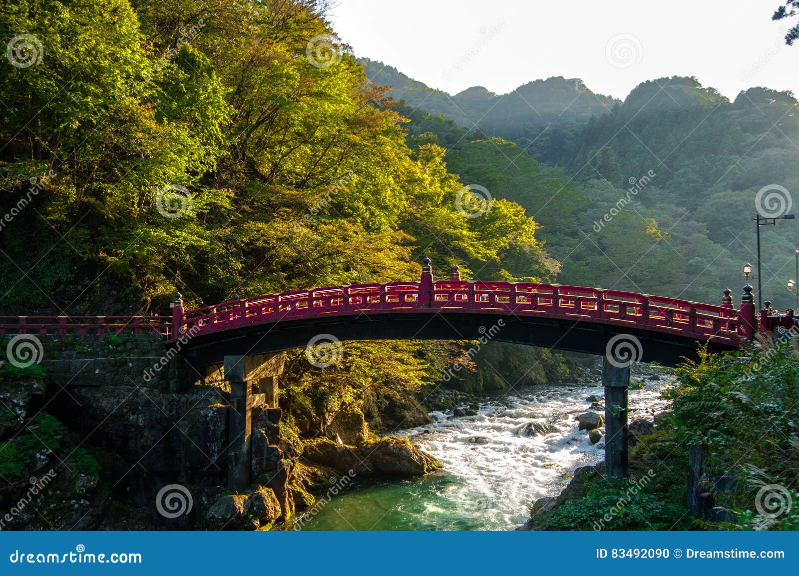 Red bridge, Nikko stock photo. Image of japanese, heritage - 83492090