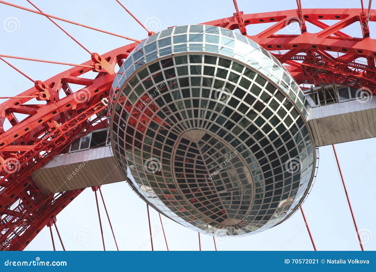 Red Bridge Over the Moskva River, Editorial Photo - Image of fragment ...