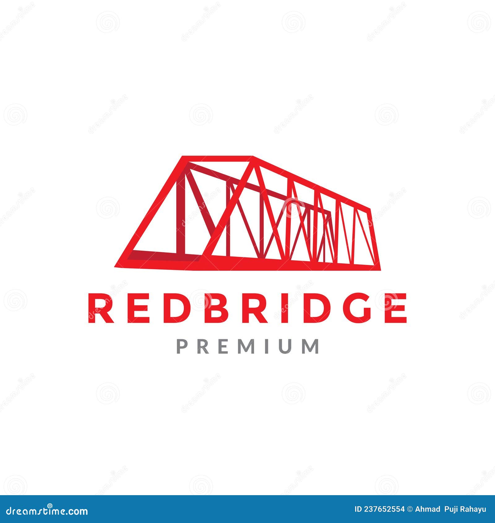 Red Bridge Side View Logo Design Vector Graphic Symbol Icon Sign ...