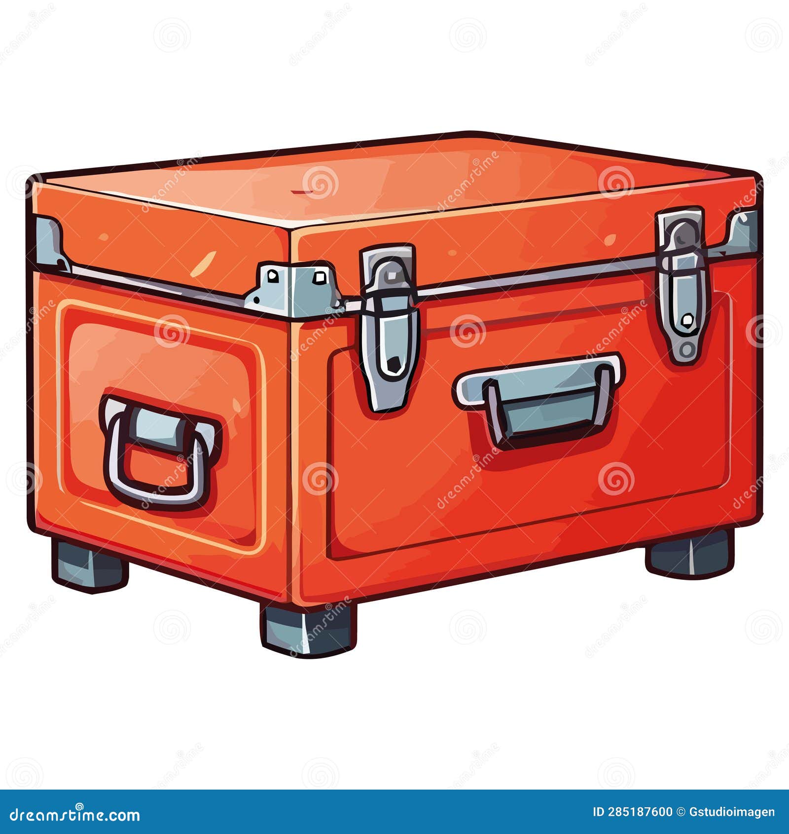 Red briefcase design stock vector. Illustration of drawer - 285187600