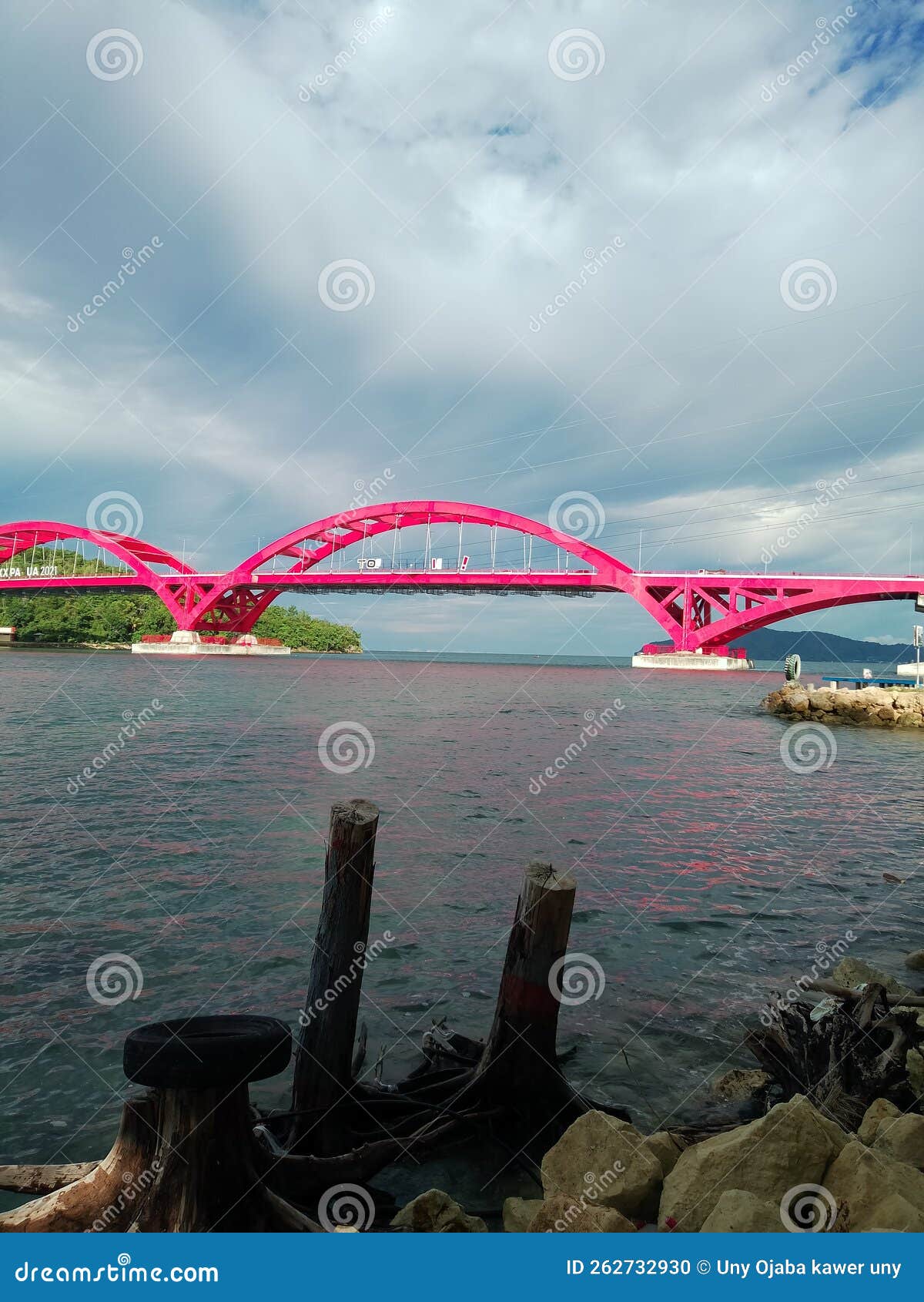 Red brige stock photo. Image of vehicle, stadium, boat - 262732930