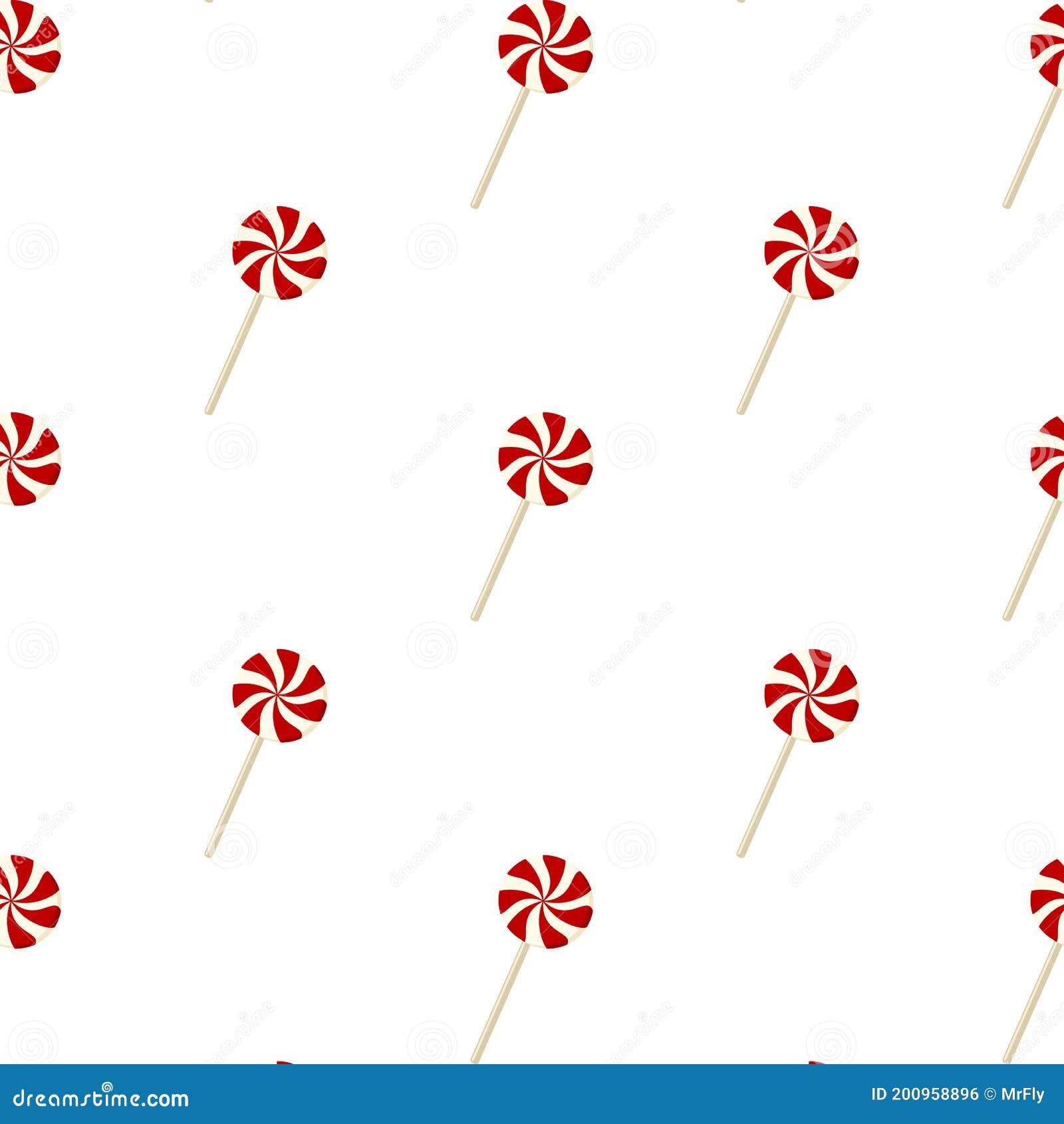 Red Bright Candy Seamless Texture, Popsticles, Vector Illustration ...