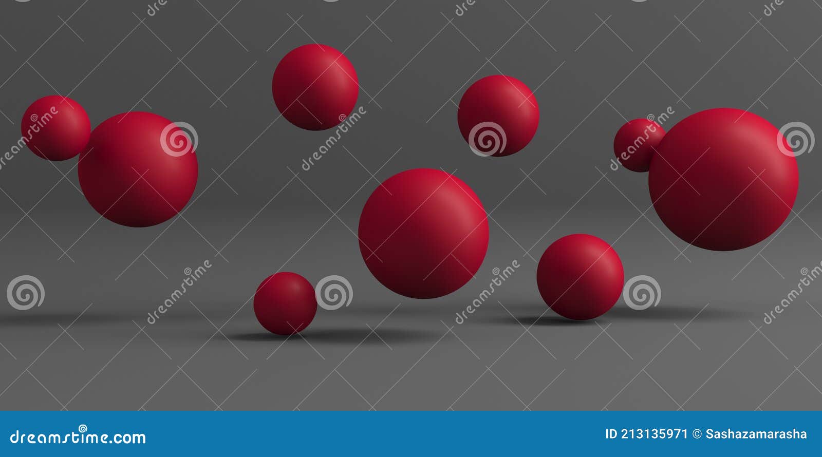 Red Bright Shiny Spheres Wallpaper Stock Illustration - Illustration of ...