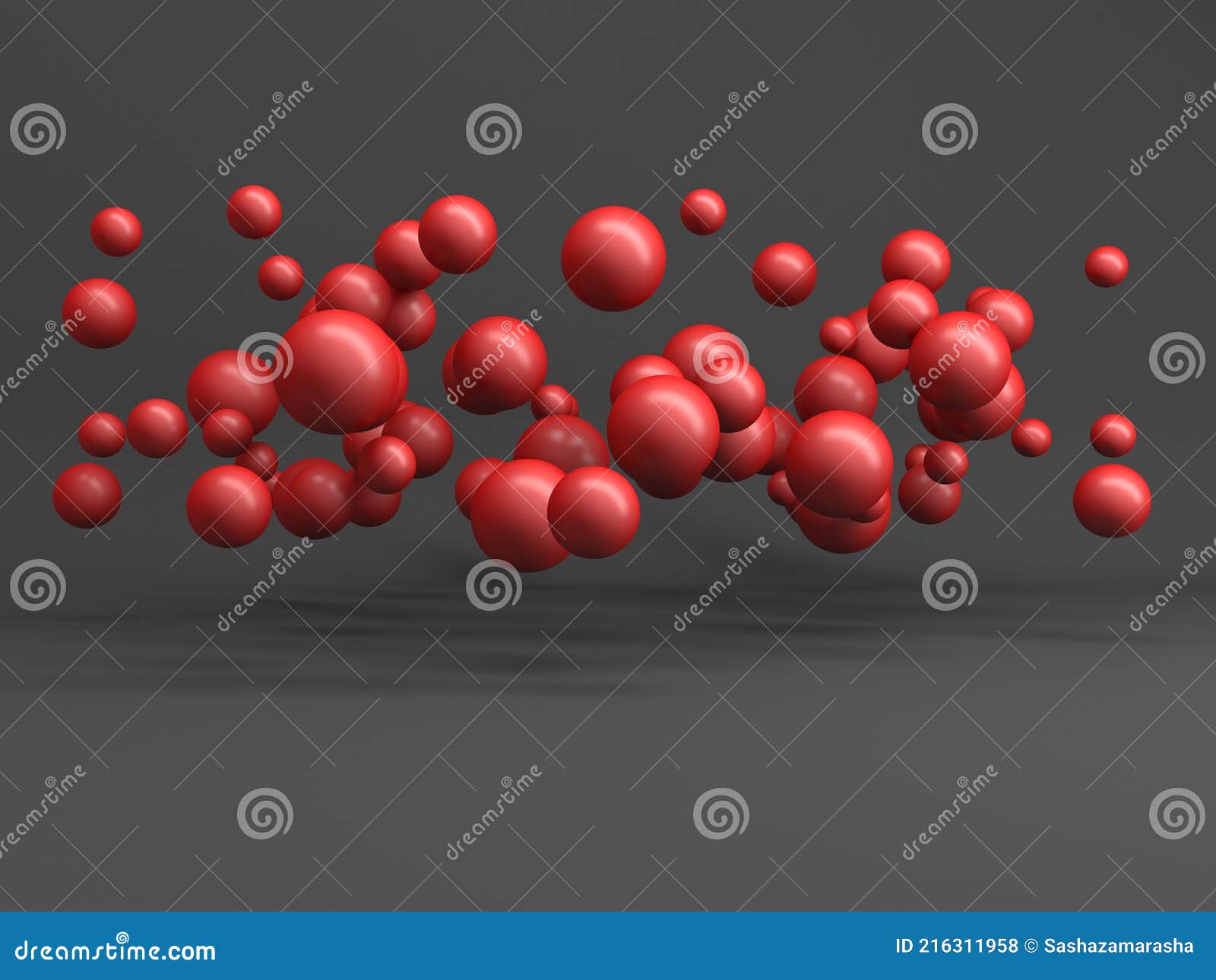Red Bright Shiny Spheres Wallpaper Stock Illustration - Illustration of ...
