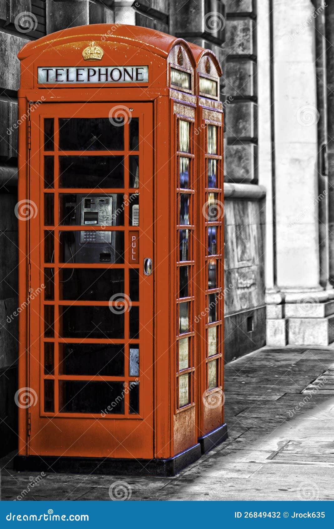 Red British Telephone Booth Stock Photo - Image of public, technology ...