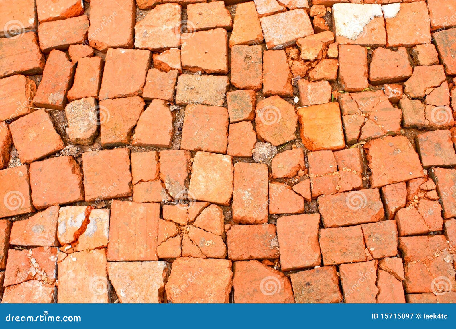 Red broken brick stock image. Image of pattern, background - 15715897