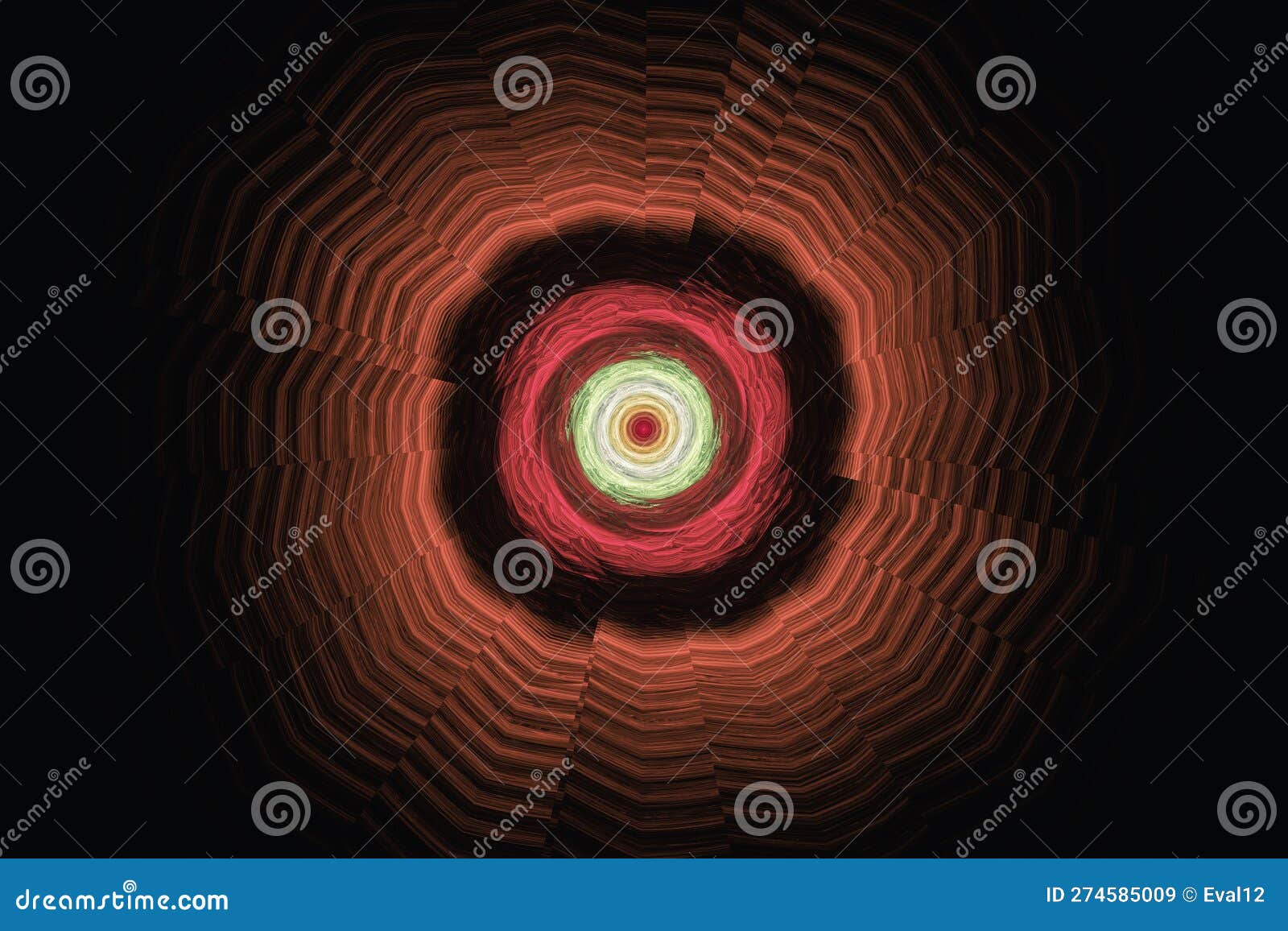 Red Broken Pattern of Crooked Waves on a Black Background. Stock ...