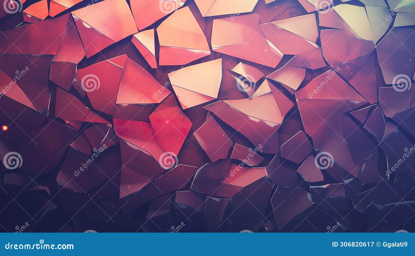 Red Broken Windows Splitter, Wallpaper Stock Illustration ...