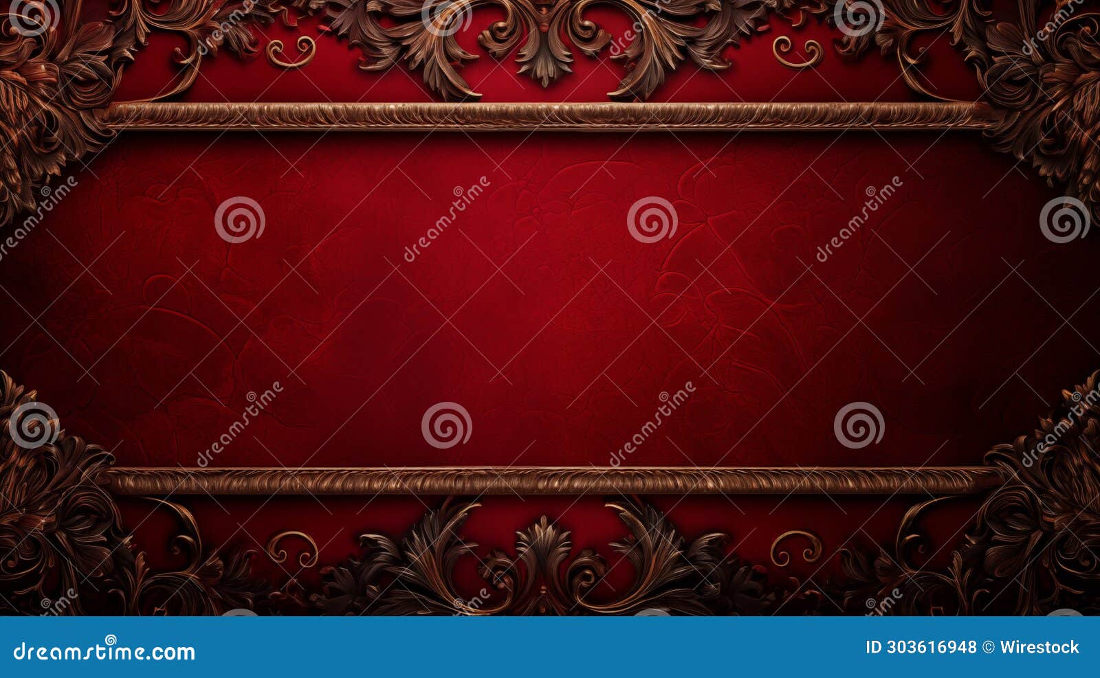 Red and Bronze Framed Background Texture. Stock Illustration ...