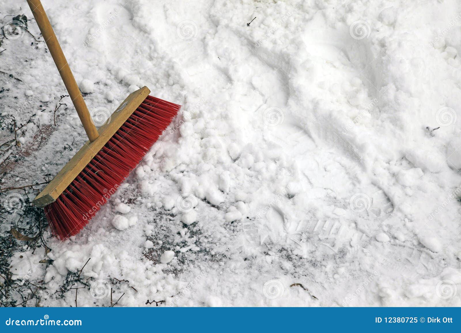 Red broom stock image. Image of frost, outdoor, season - 12380725