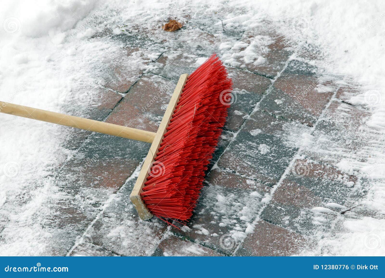 Red broom stock photo. Image of house, facility, path - 12380776