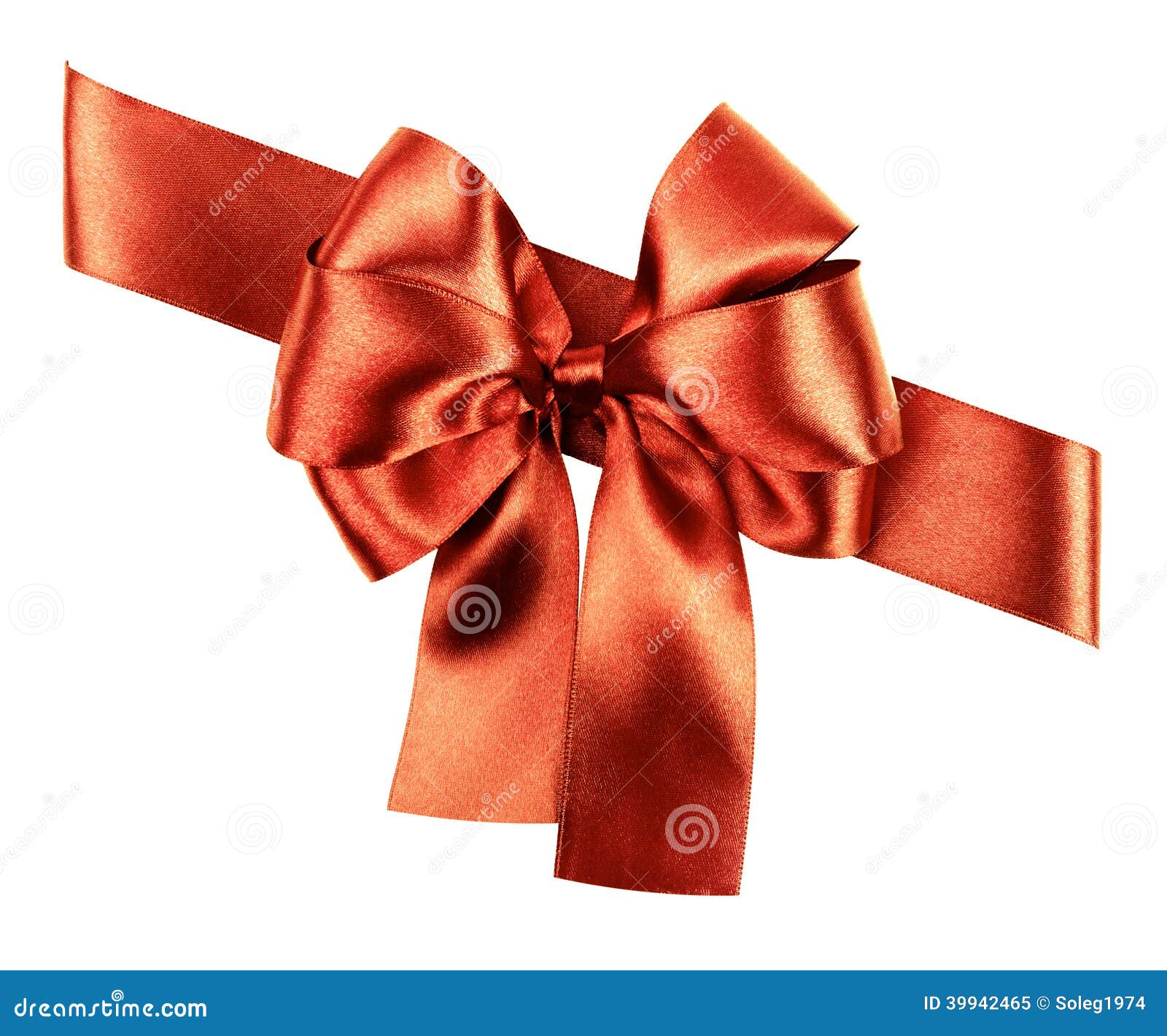 Red Brown Bow Made from Silk Ribbon Stock Image - Image of brown ...