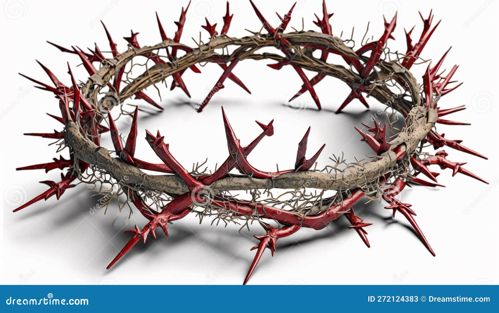Red and Brown Crown of Thorns Stock Image - Image of brown, flower ...
