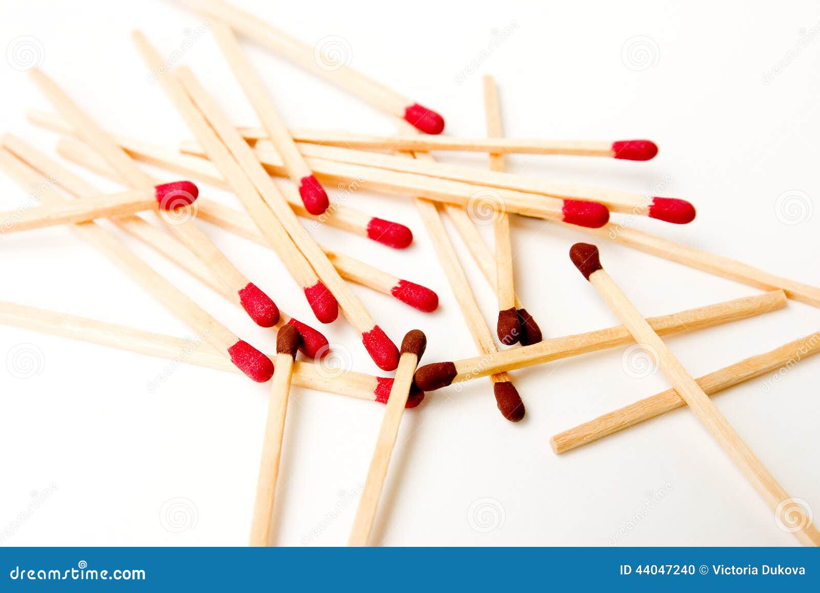 Red and brown Match Sticks stock photo. Image of heap - 44047240