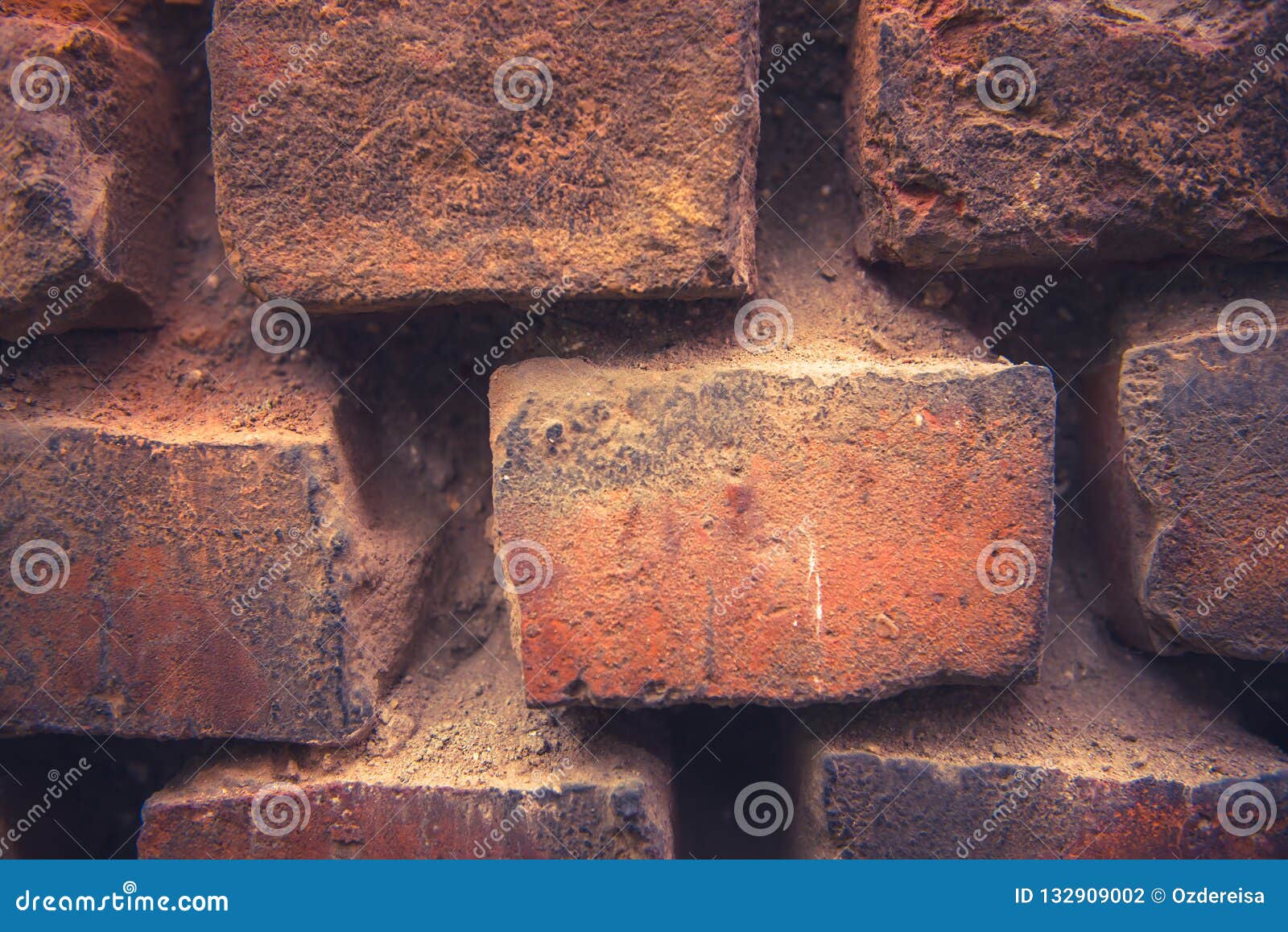 Red Brown Old Rustic Brick Wall Textured Background Stock Photo - Image ...