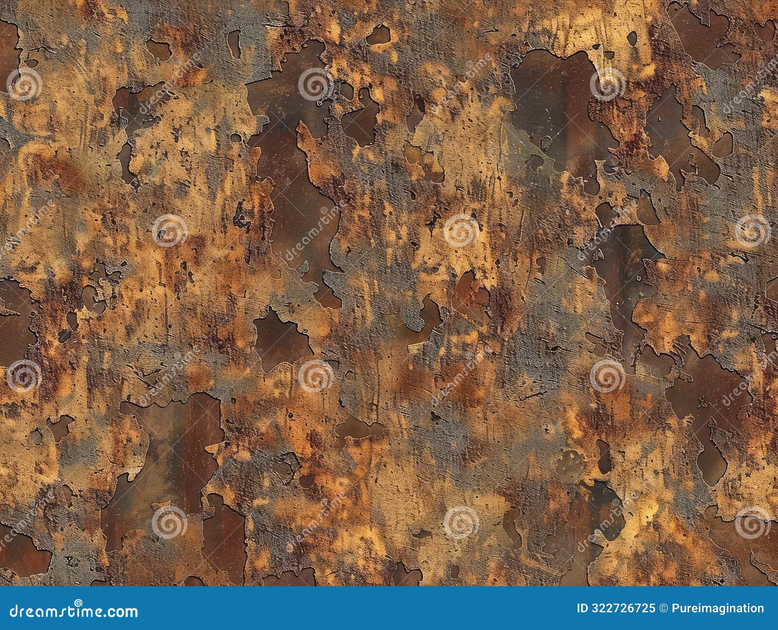 Red and Brown Rust Seen on Metal Sheet Stock Illustration ...