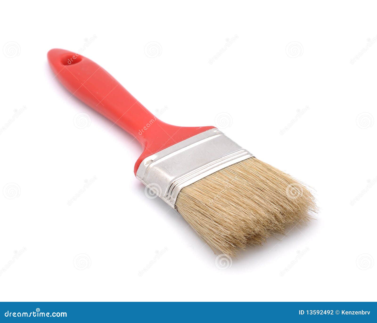 Red brush stock photo. Image of plastic, tool, home, abstract - 13592492