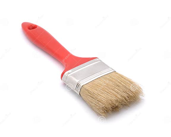 Red brush stock photo. Image of plastic, tool, home, abstract - 13592492