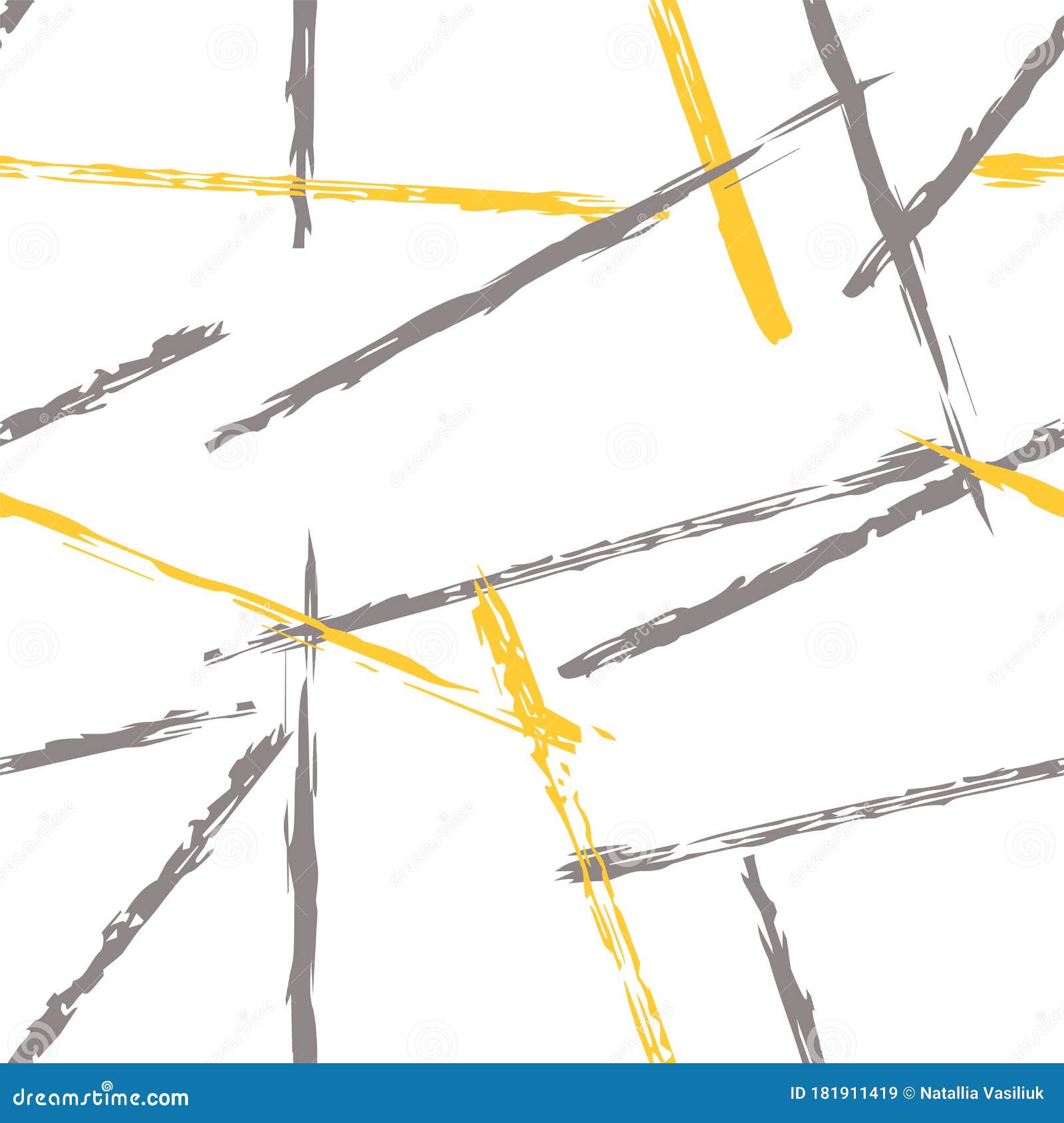 Red Brush Line Vector Seamless Pattern. Wall Stock Vector ...