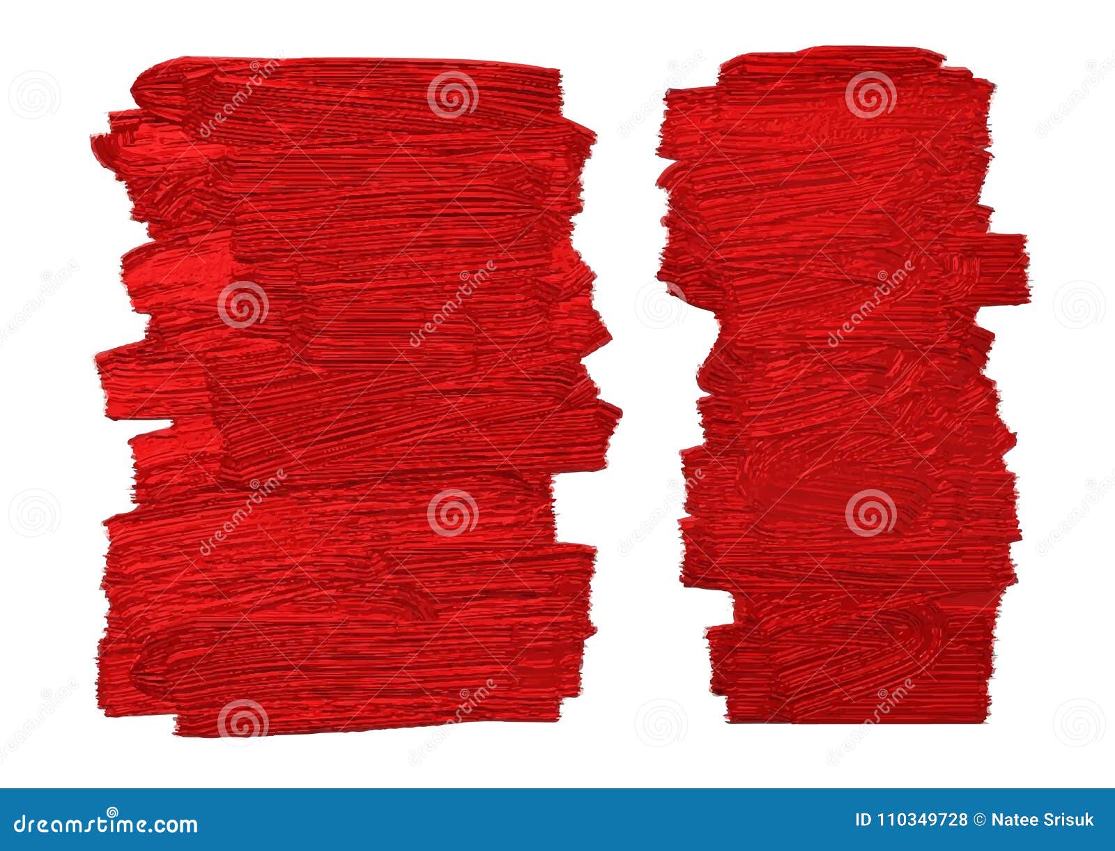 Red Brush Stoke Texture on White Background Vector Illustration Stock ...
