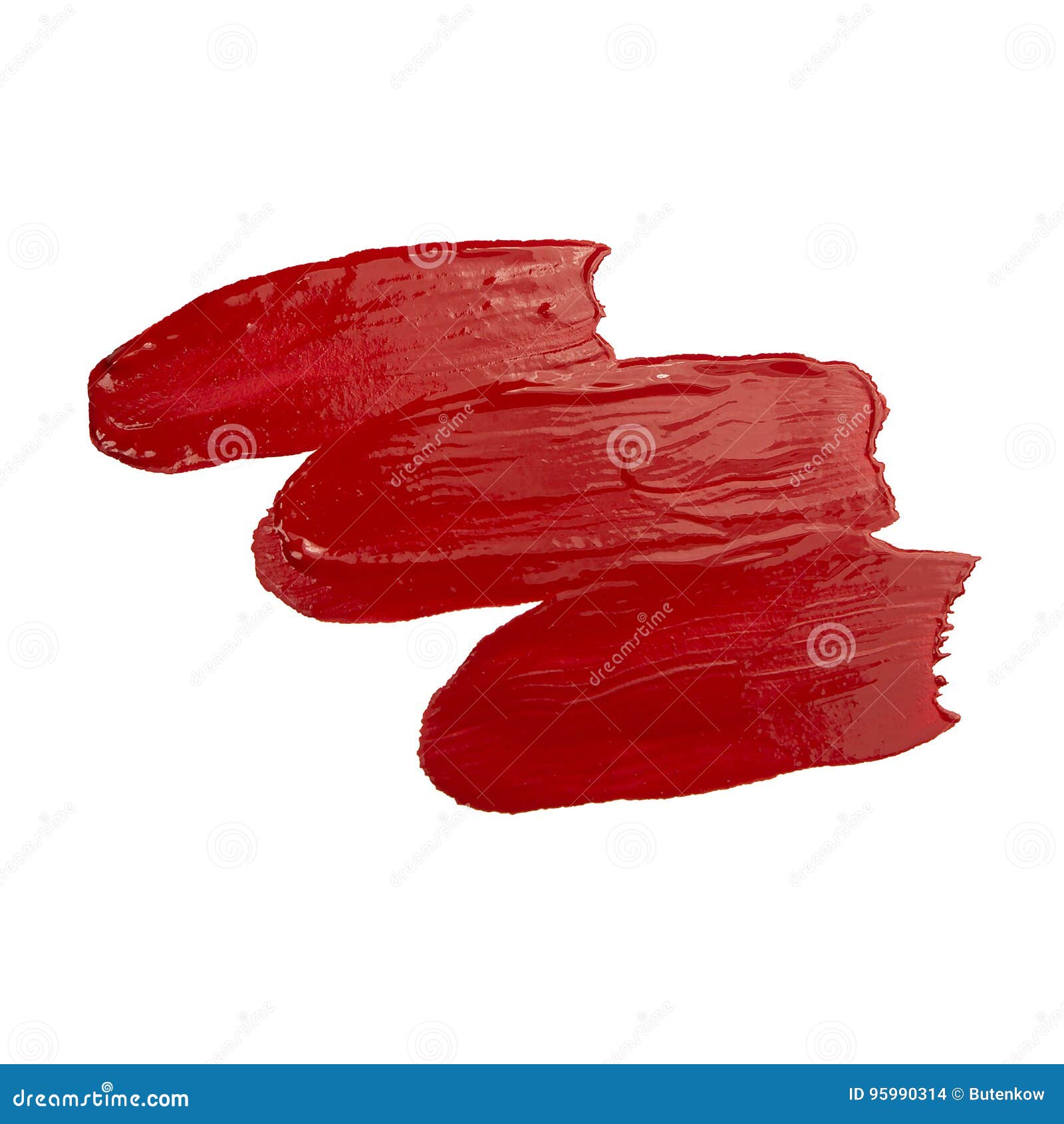 Red brush stroke stock photo. Image of graphic, shape - 95990314