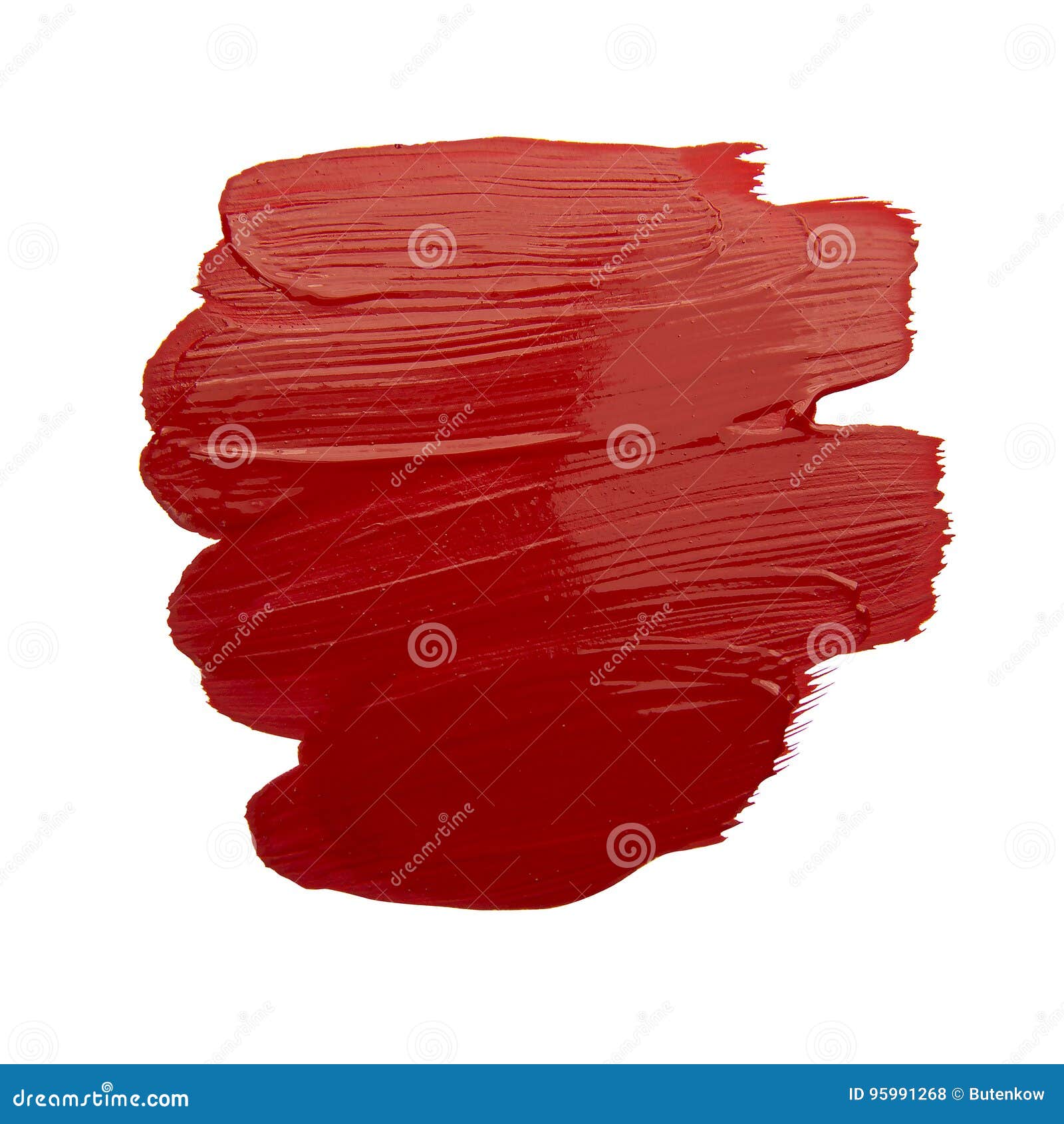 Red brush stroke stock photo. Image of stain, isolated - 95991268