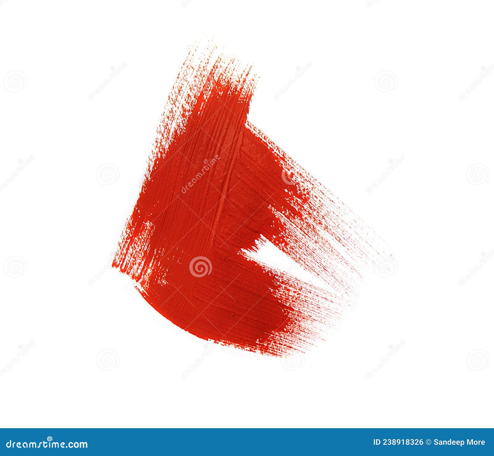 Red Brush Strokes on the White Background Stock Photo - Image of shape ...
