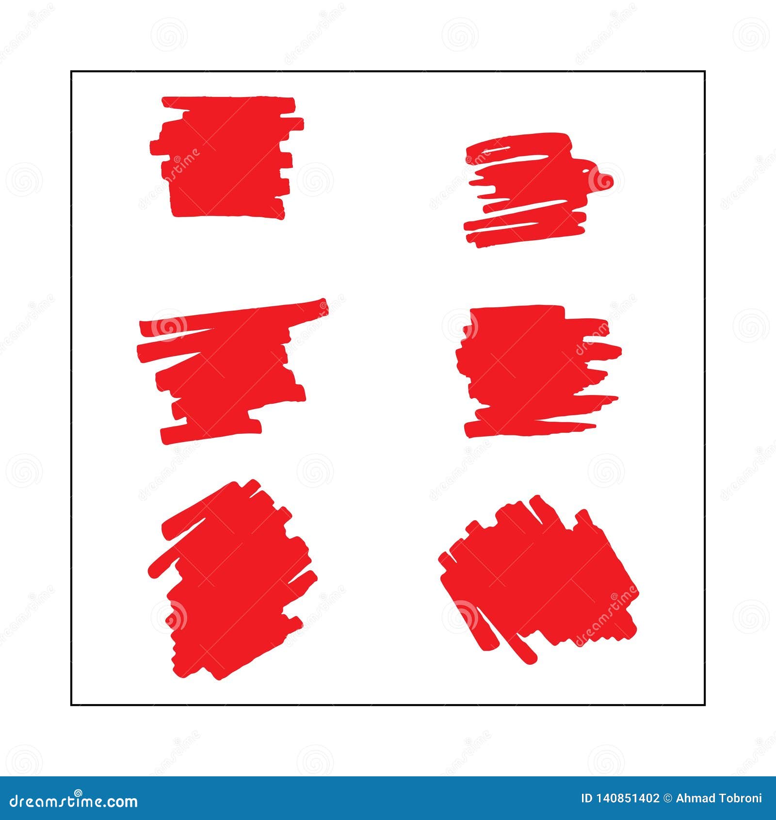 Red Brush Vector Template Design Illustration Stock Vector ...