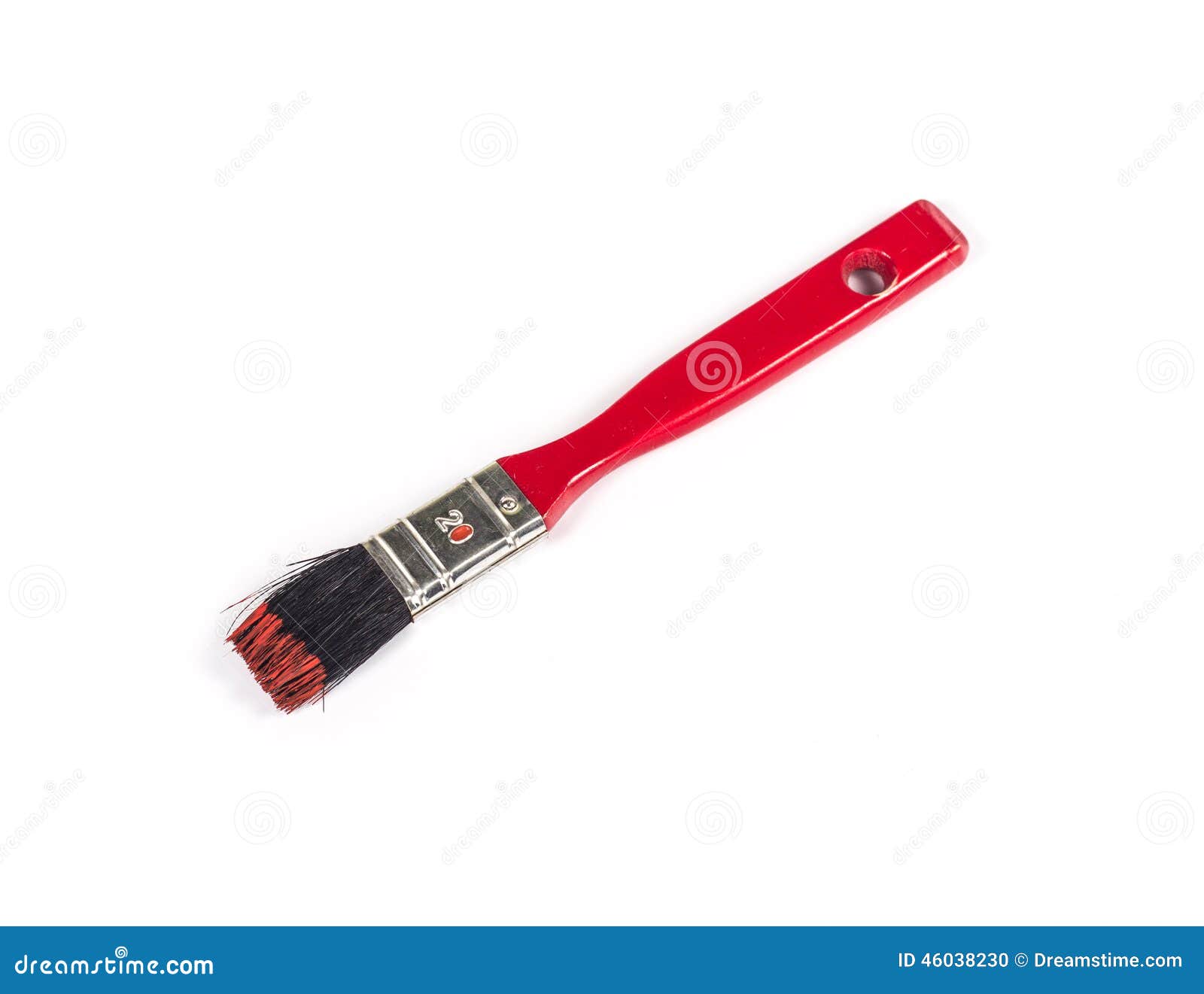 Red brush stock photo. Image of handle, green, closeup - 46038230
