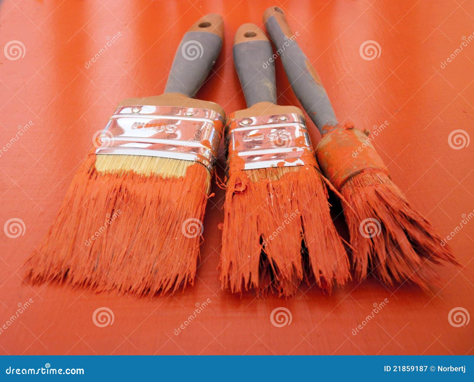 Red brushes stock image. Image of color, palette, acrylic - 21859187