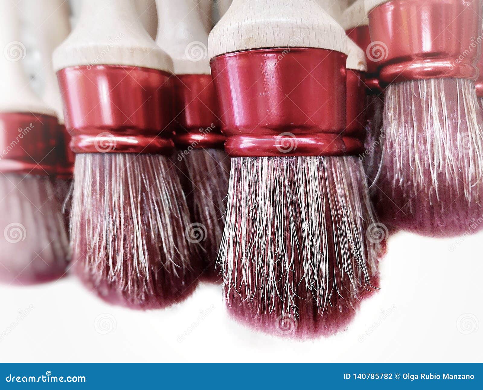 Red brushes stock photo. Image of rhythm, paint, brushes - 140785782