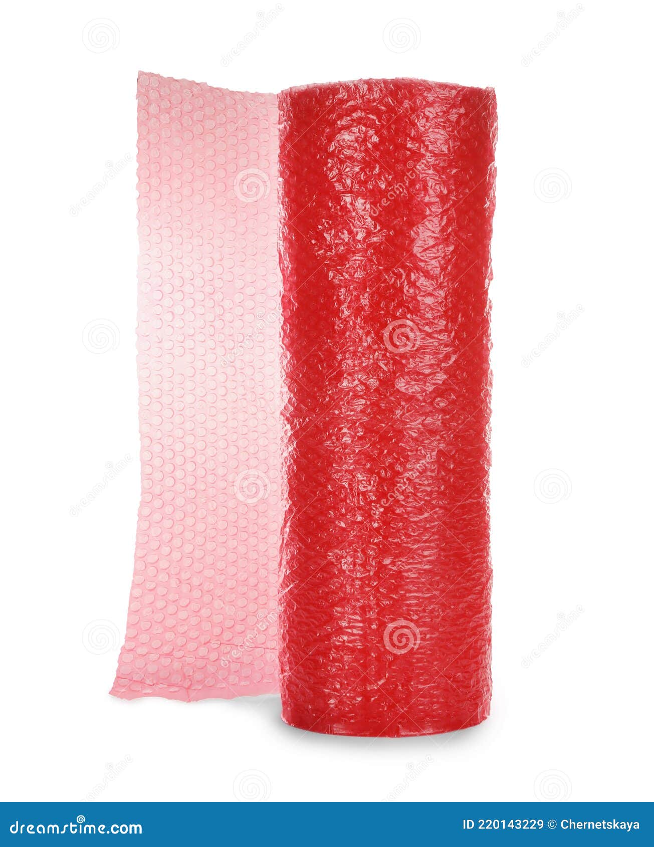 Red Bubble Wrap Roll Isolated on White Stock Image - Image of mail ...