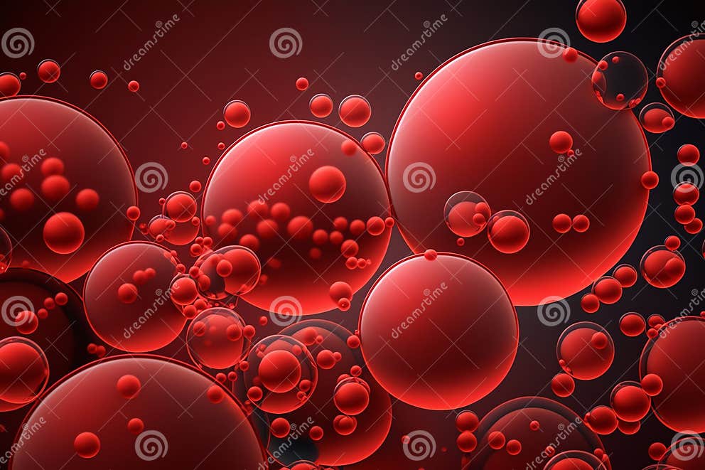 Red Bubbles Background. Color Bubbles. Bubble Background. Generative Ai ...