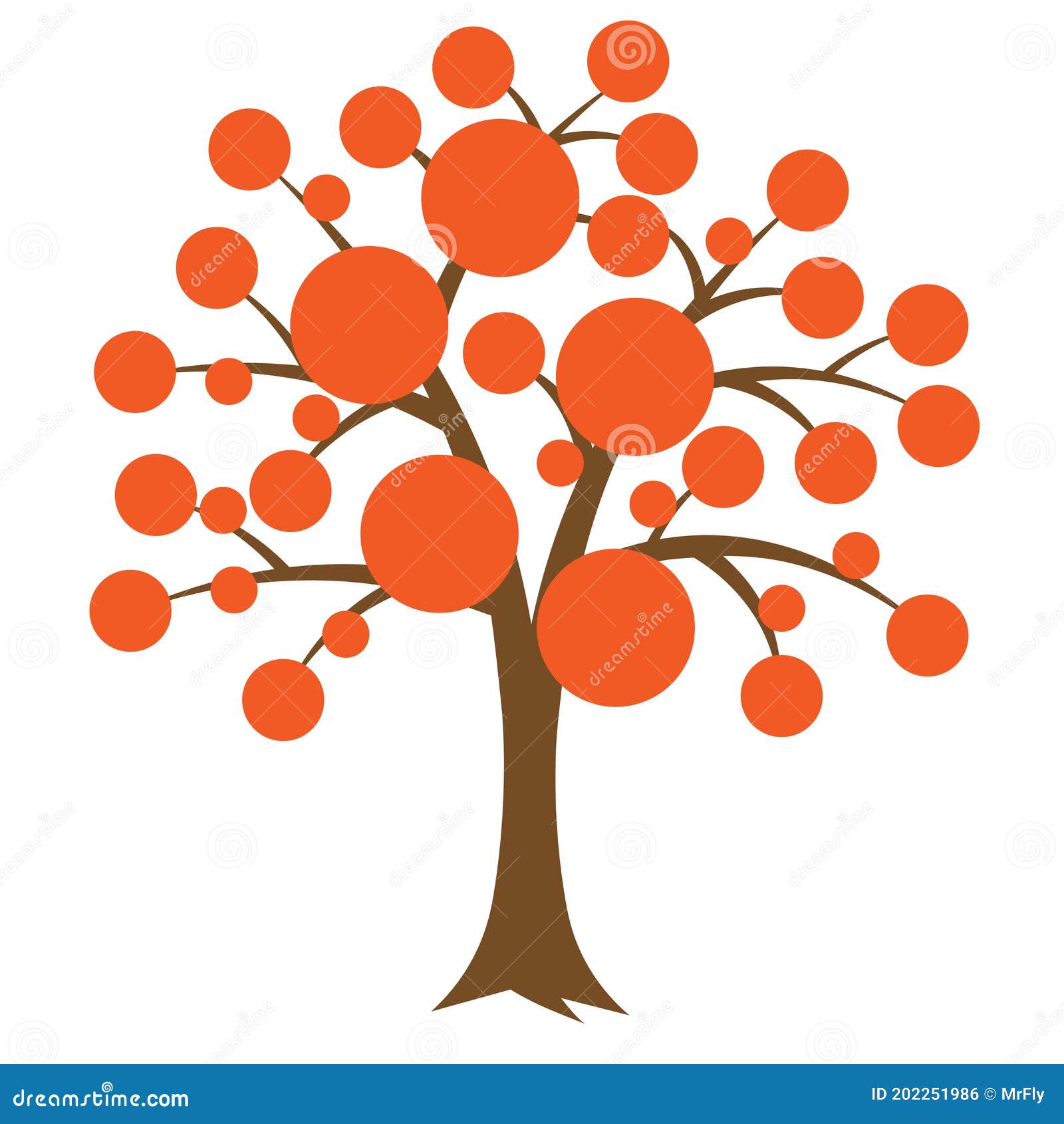 Red Bubbles Communication Tree, Vector Illustration Stock Vector ...