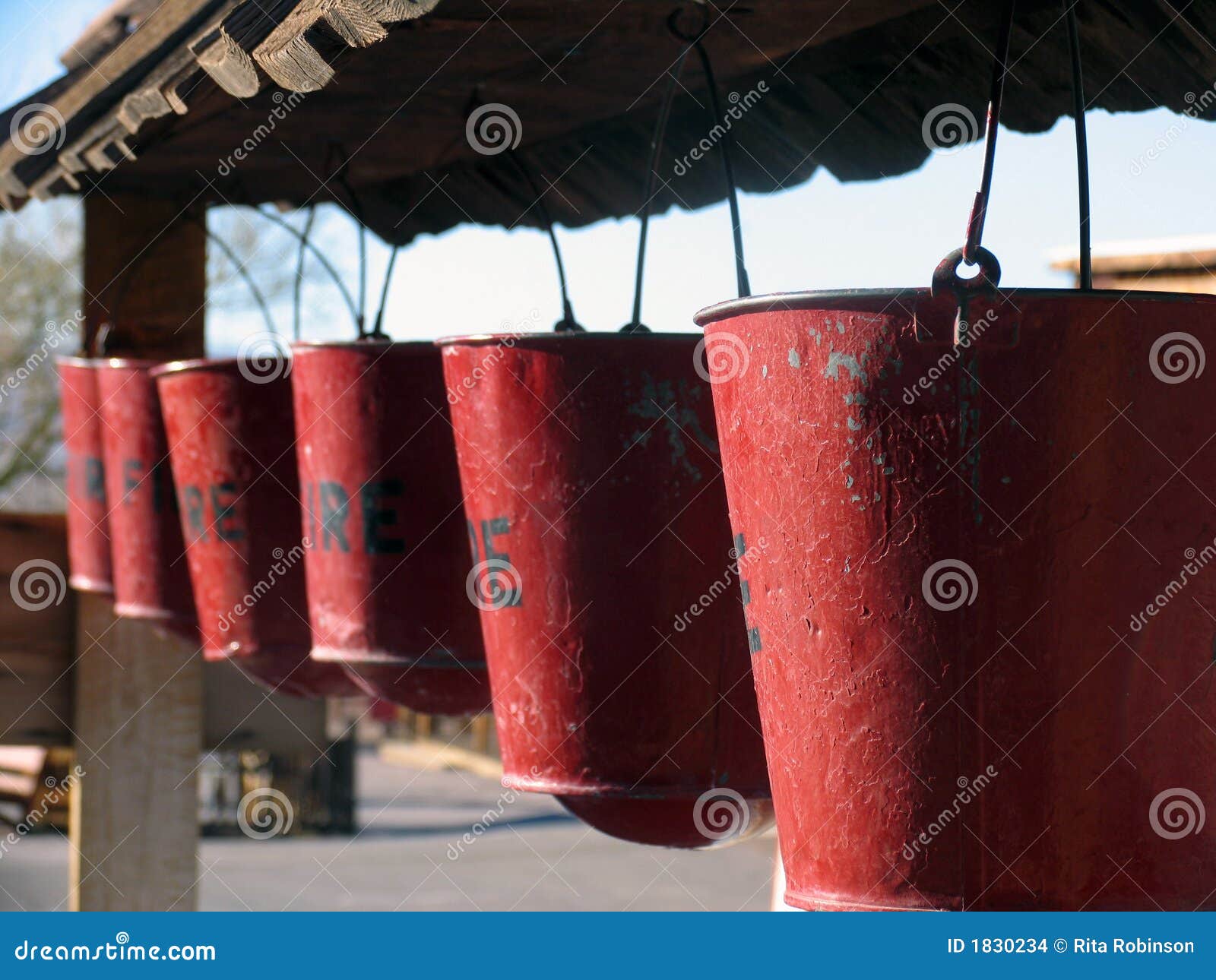 Red buckets stock photo. Image of exhibit, solidarity - 1830234
