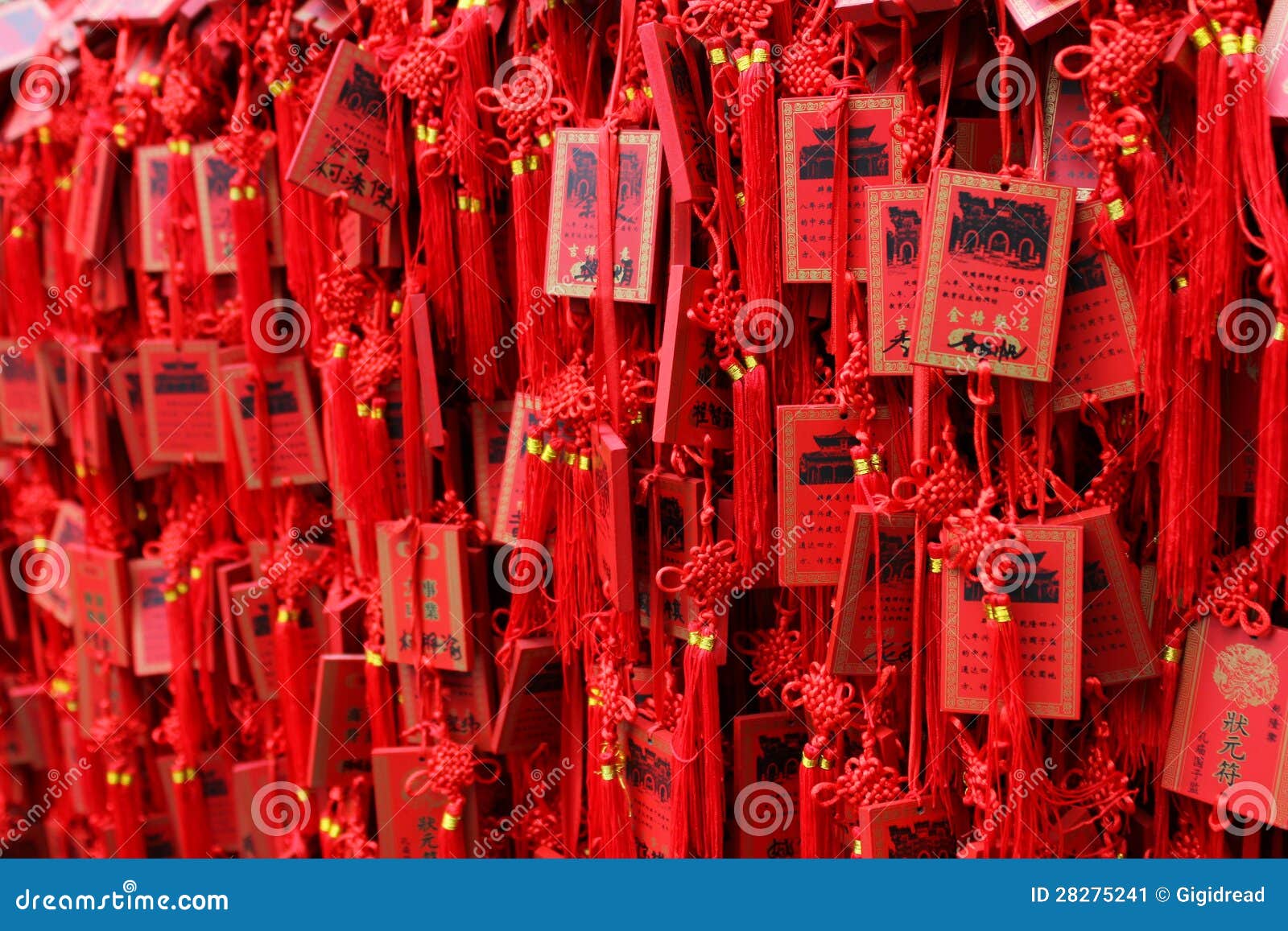Red Buddhist Prayer Tablets Stock Image - Image of tradition, buddha ...