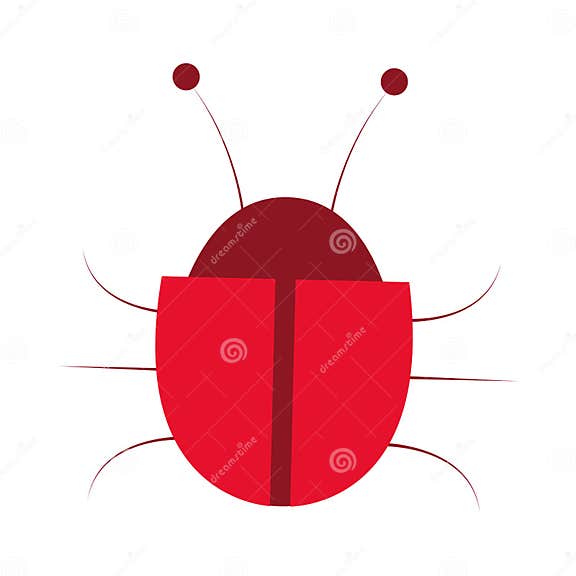 Red bug icon stock illustration. Illustration of modern - 73463393