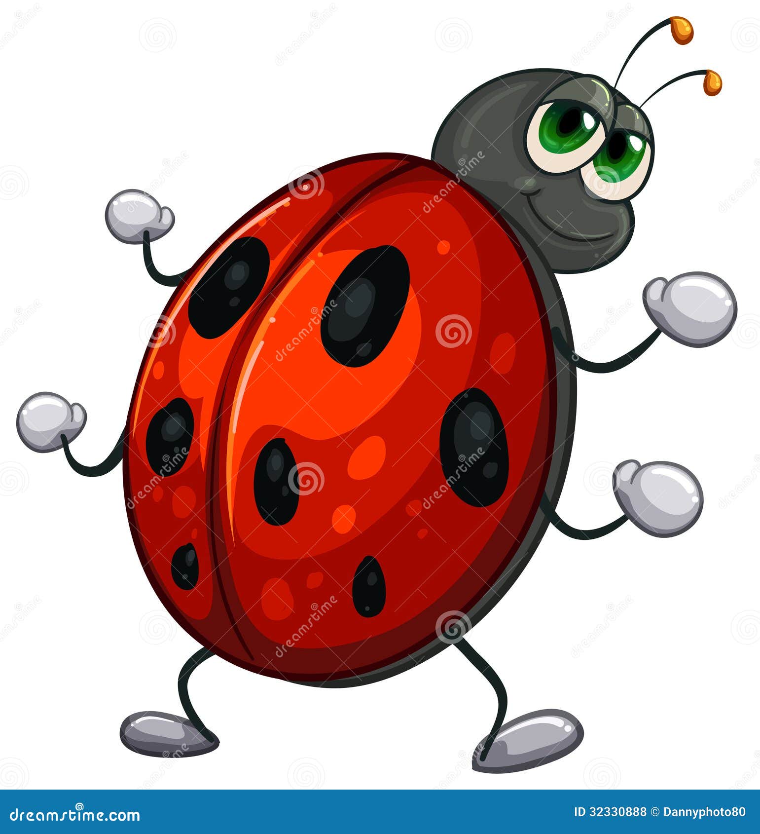 A red bug stock vector. Illustration of artwork, hard - 32330888