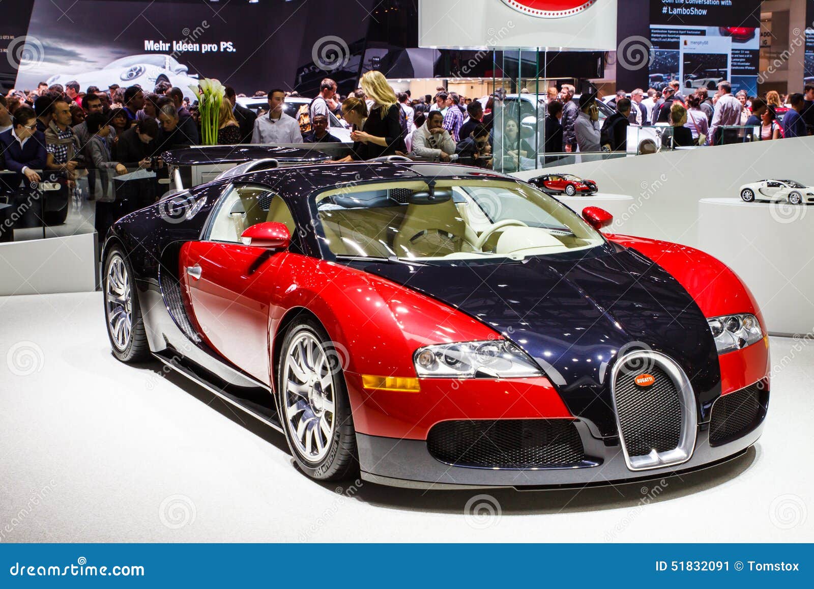 Red Bugatti Veyron Geneva Motor Show 2015 Editorial Photo - Image of ...