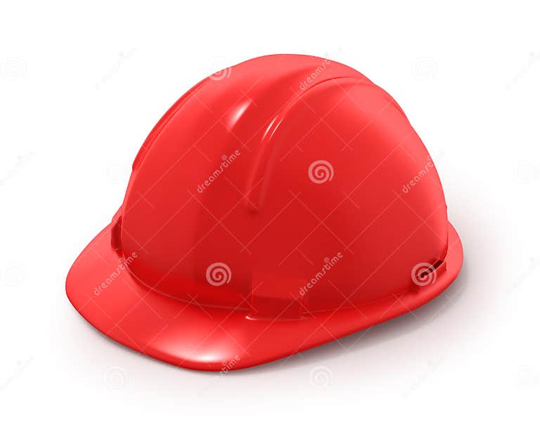 Red builder s helmet stock illustration. Illustration of regulation ...