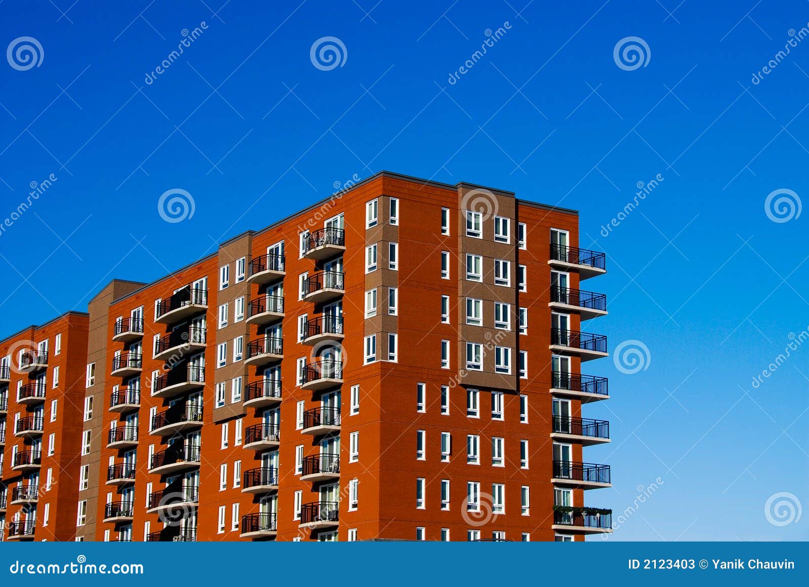 Red building stock image. Image of apartment, housing - 2123403