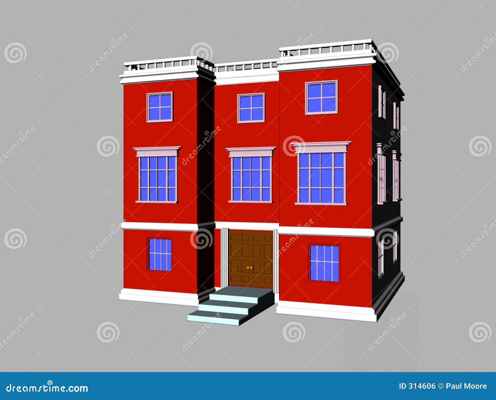Red Building stock illustration. Illustration of heritage - 314606
