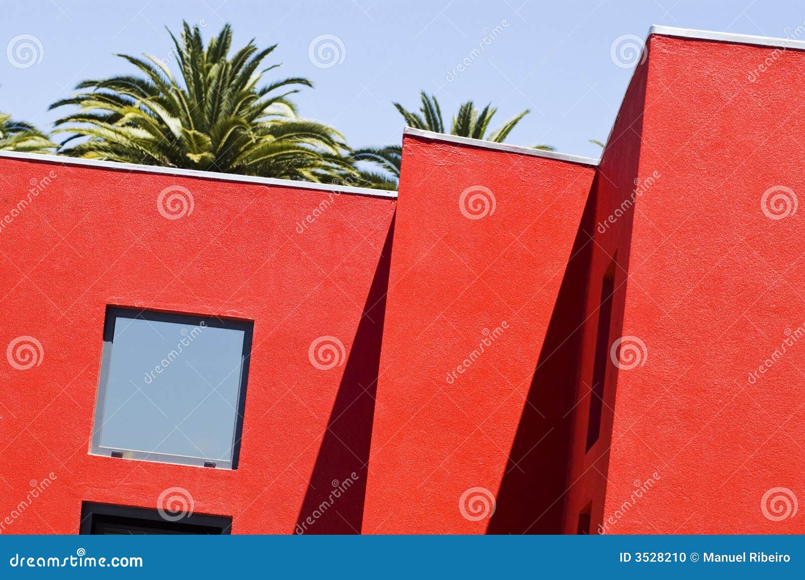 Red building stock photo. Image of colored, front, attractive - 3528210