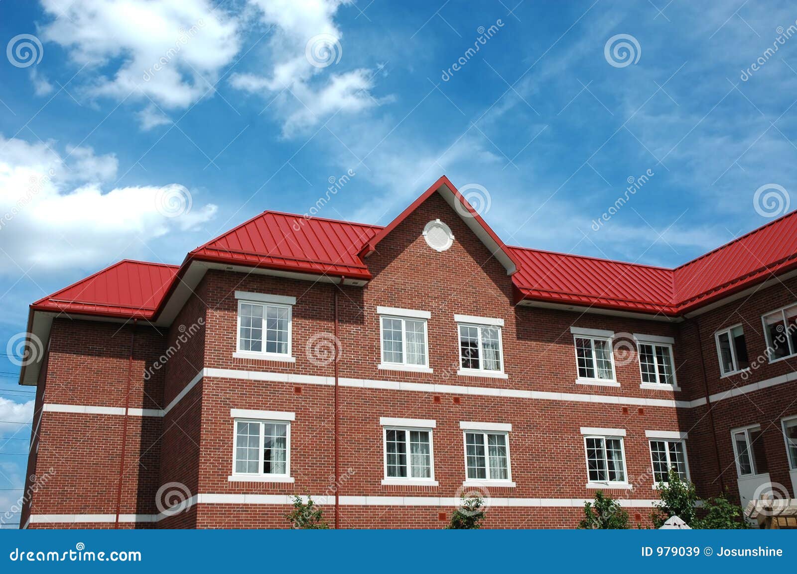 Red Building stock image. Image of metal, sunny, place - 979039