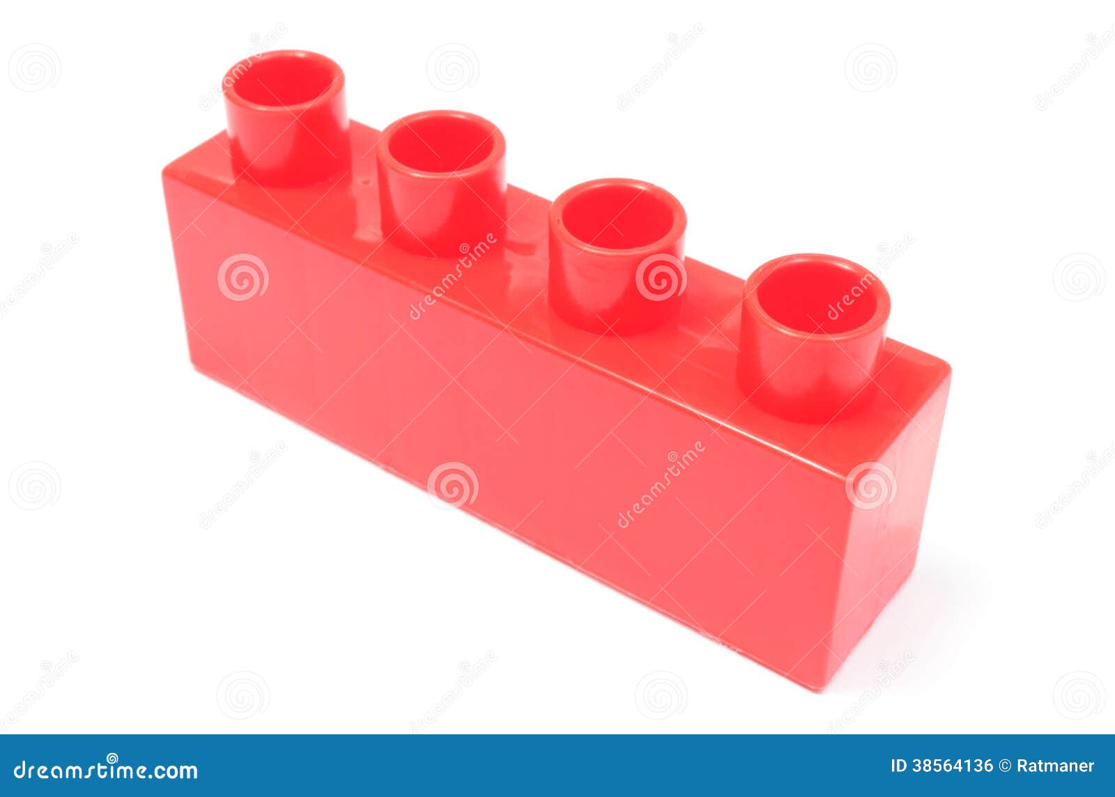 Red Building Block on White Background Stock Photo - Image of brick ...