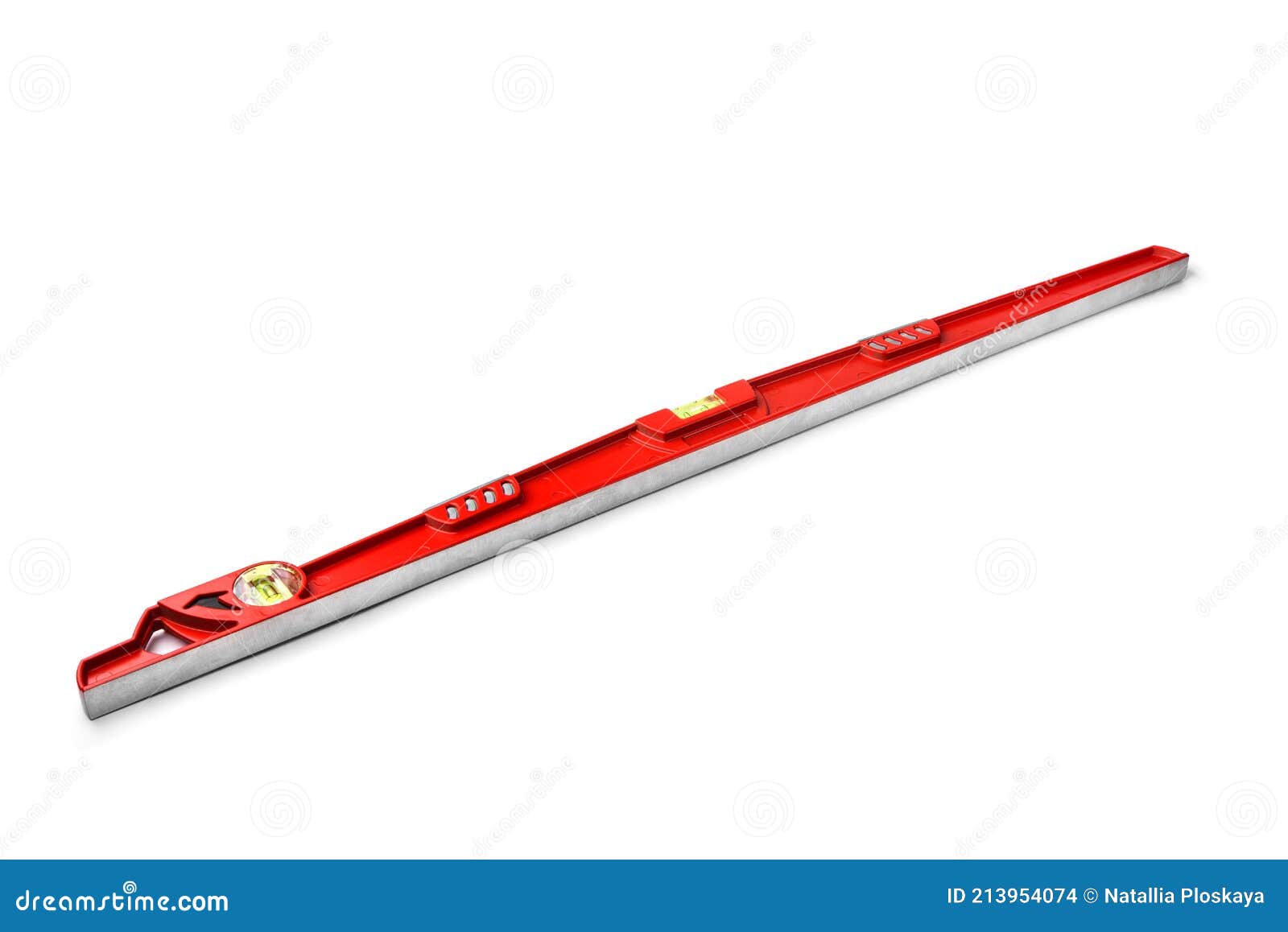 Red Building Level Isolated on White Background. Stock Photo - Image of ...