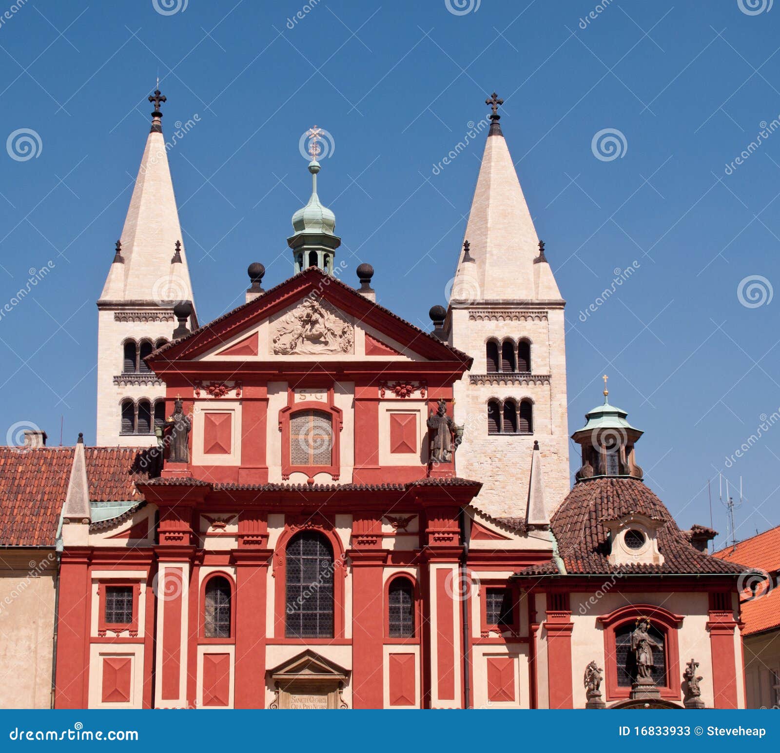 Red buildings in Prague stock image. Image of picturesque - 16833933