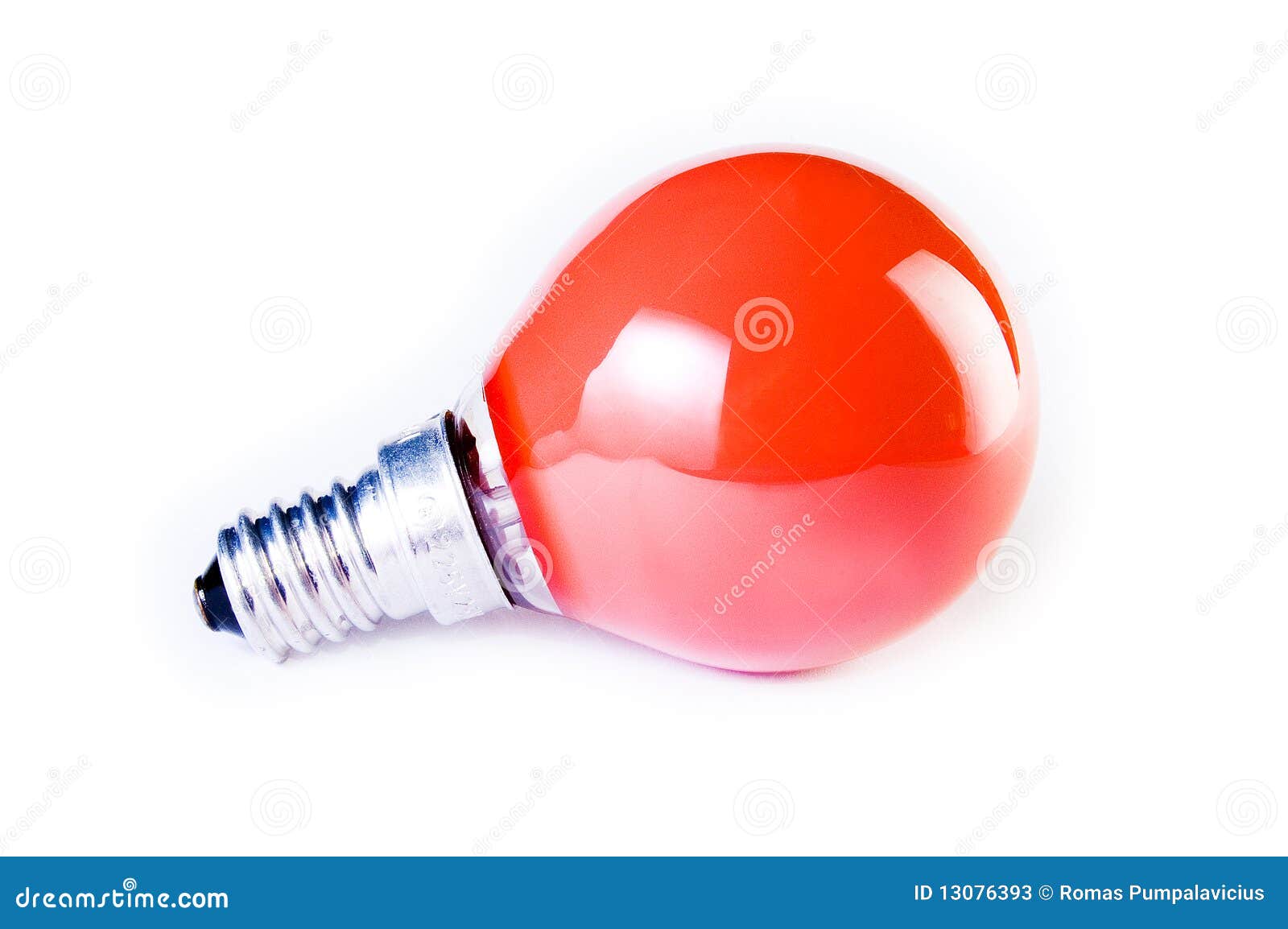 Red Bulb on White Background Stock Image - Image of energy, idea: 13076393
