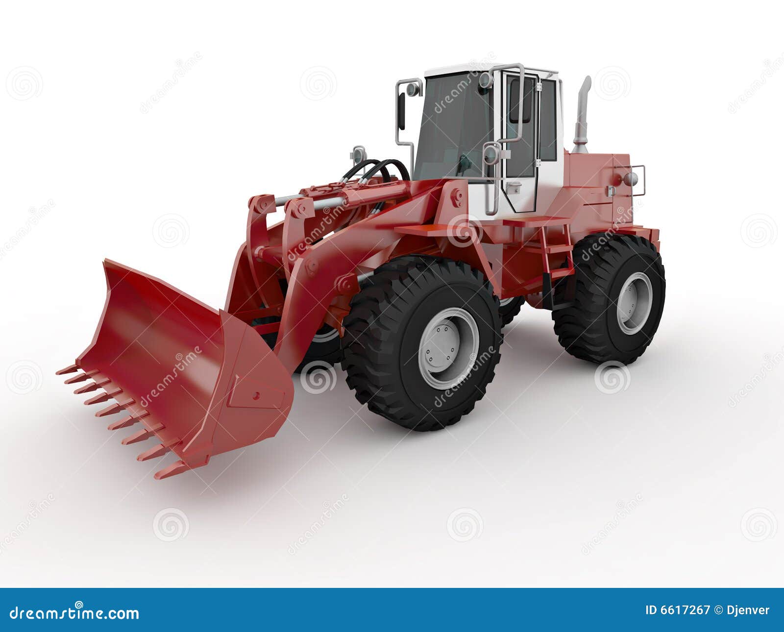 Red buldozer stock image. Image of excavation, mover, isolated - 6617267